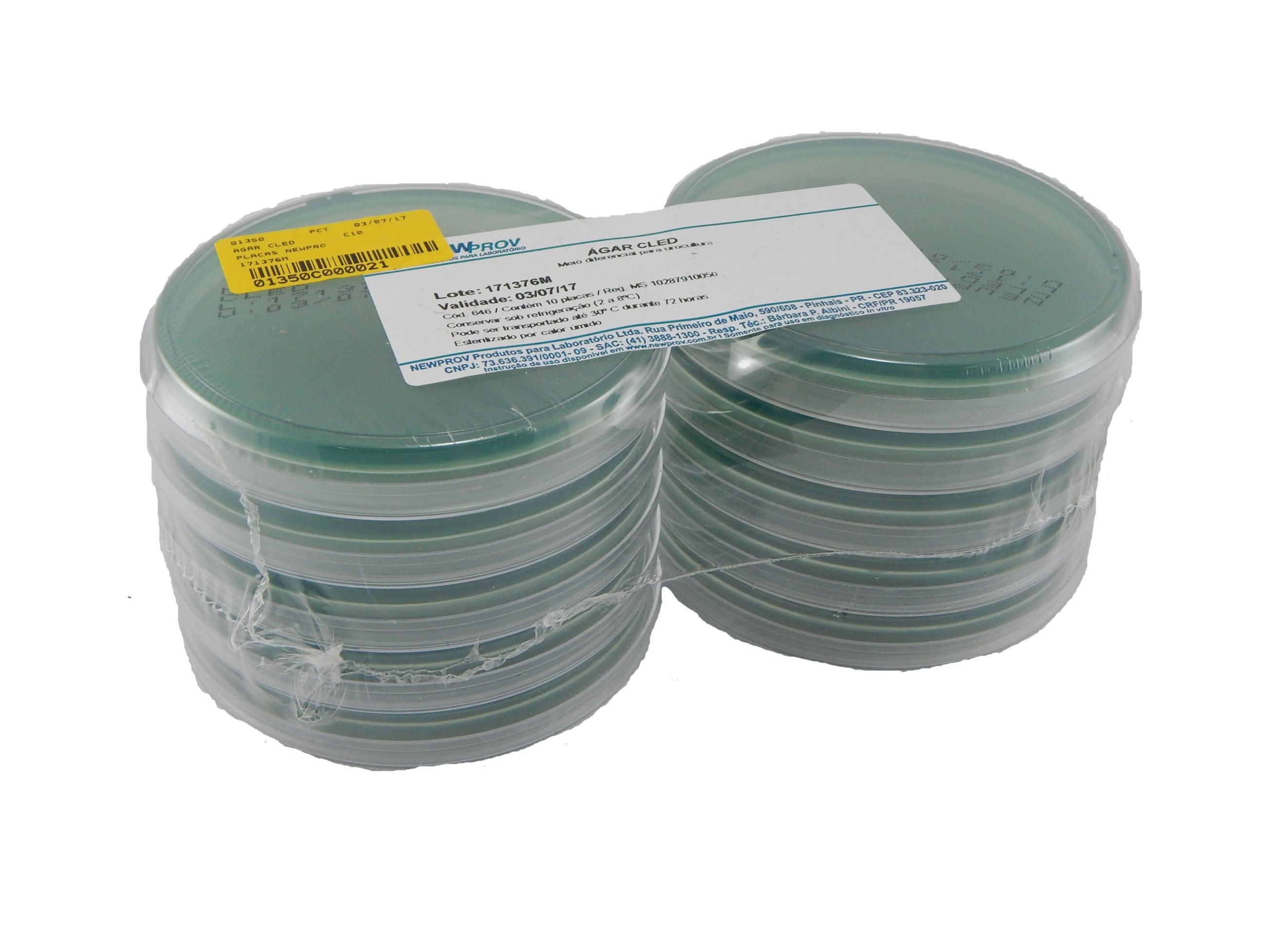 AGAR CLED PACOTE C/10 PLACAS NEWPROV - Centerlab - Central de Artigos ...