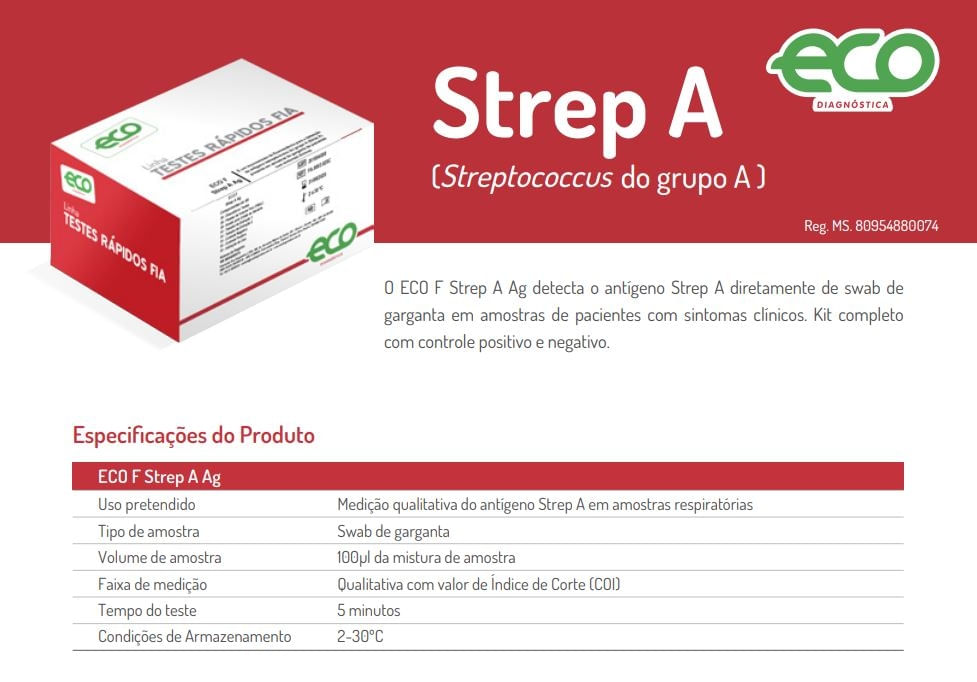 ECO F STREP A AG 25 TESTES ECO - Centerlab - Central de Artigos para ...