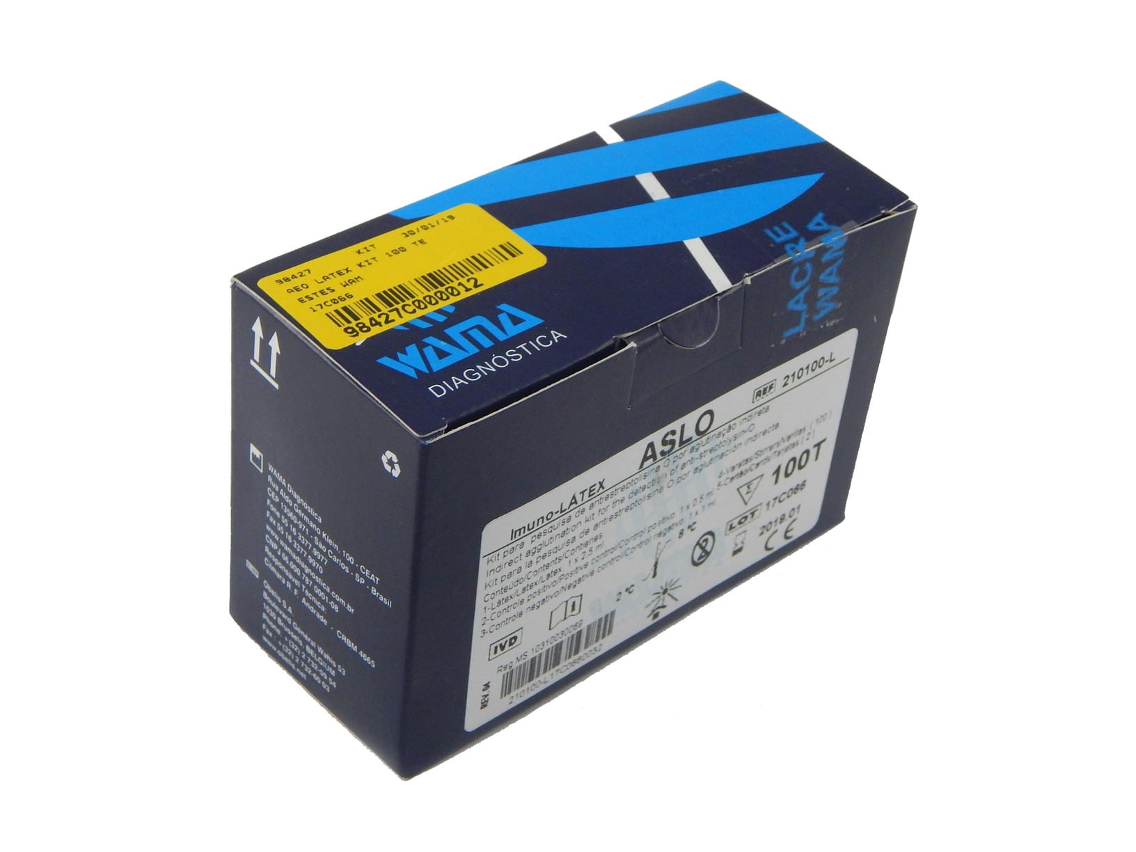 AEO LATEX KIT COMPLETO C/ CONTROLES - 100 TESTES WAMA - Centerlab ...