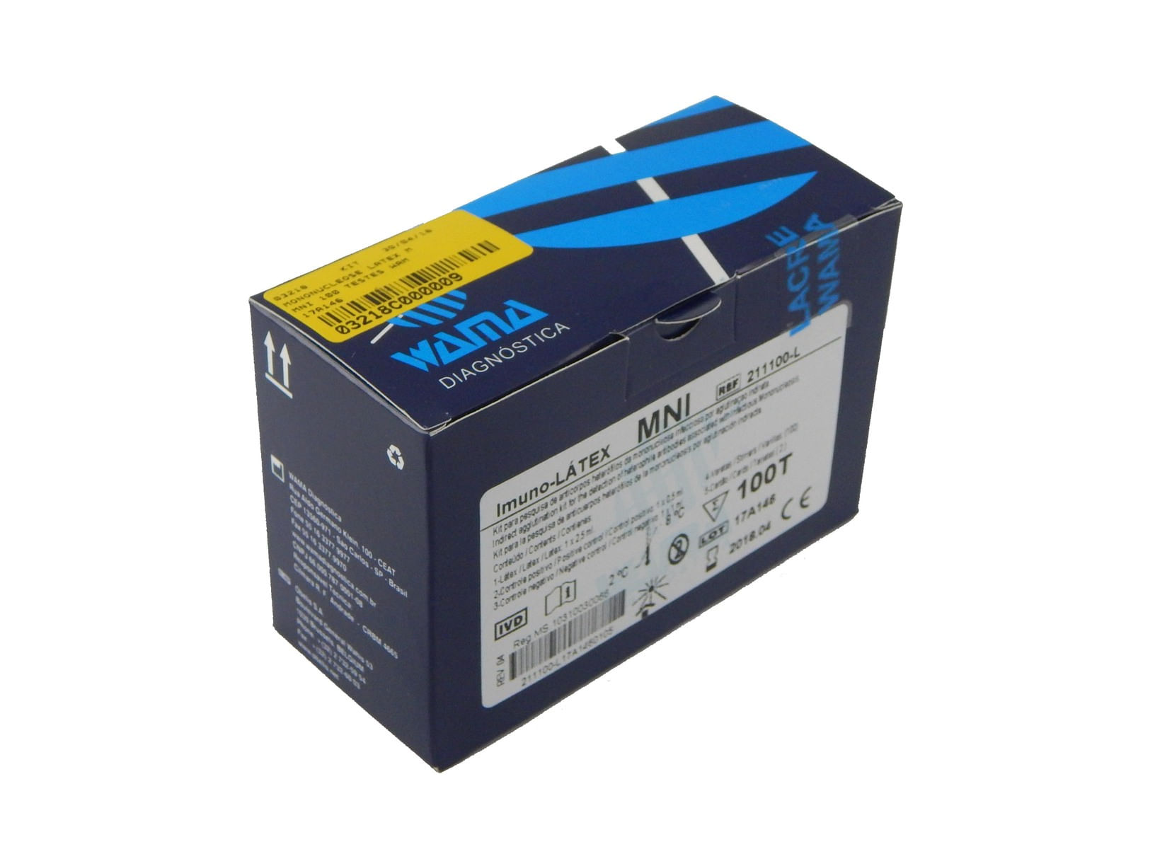 MONONUCLEOSE LATEX MNI 100 TESTES WAMA - Centerlab - Central de Artigos ...