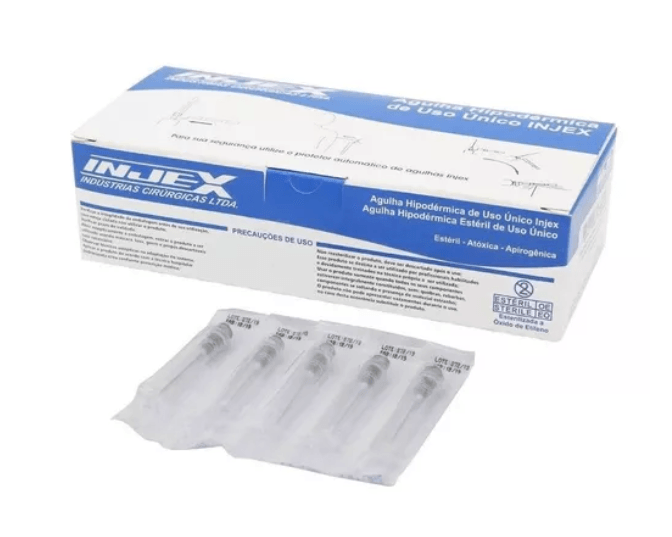 AGULHA DESCARTAVEL 25 x 7 CX/100 INJEX - Centerlab - Central de Artigos ...