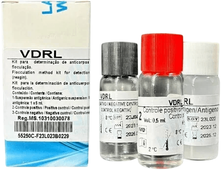 VDRL PRONTO USO 5 ml COM CONTROLE 55250C-F 250 TESTES WAMA - Centerlab ...